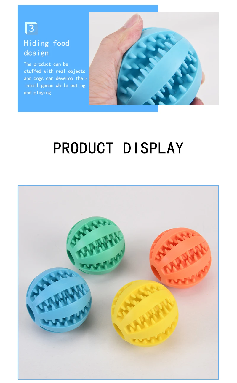 Tough Durable Natural Rubber Dog Chew Ball Toy - OEM/ODM