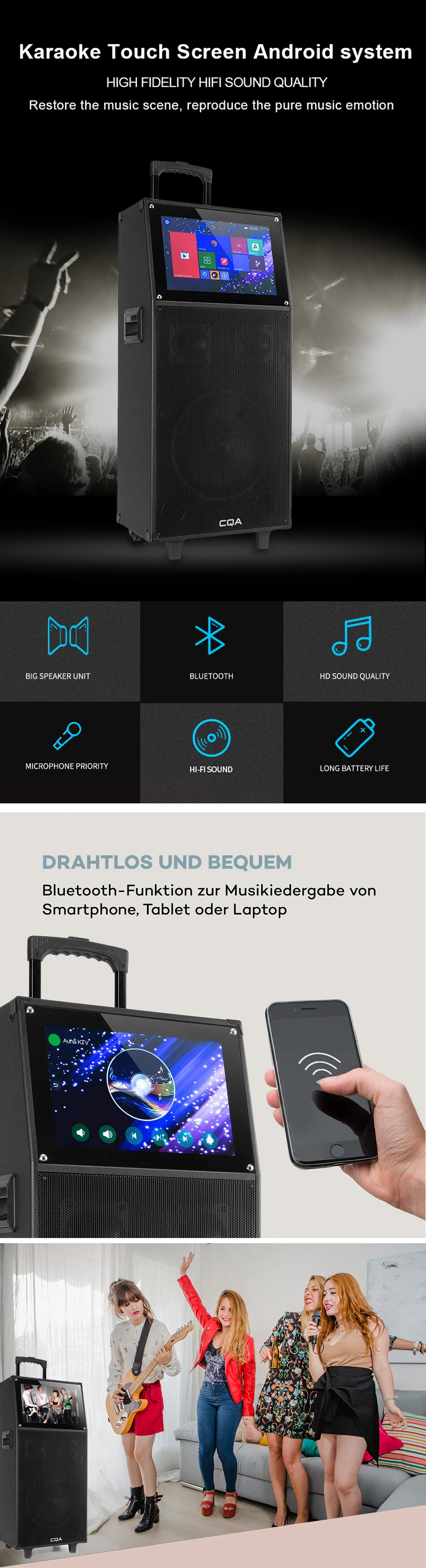 12inch Portable Trolley Multi-functional Home Theatre Speaker System ...