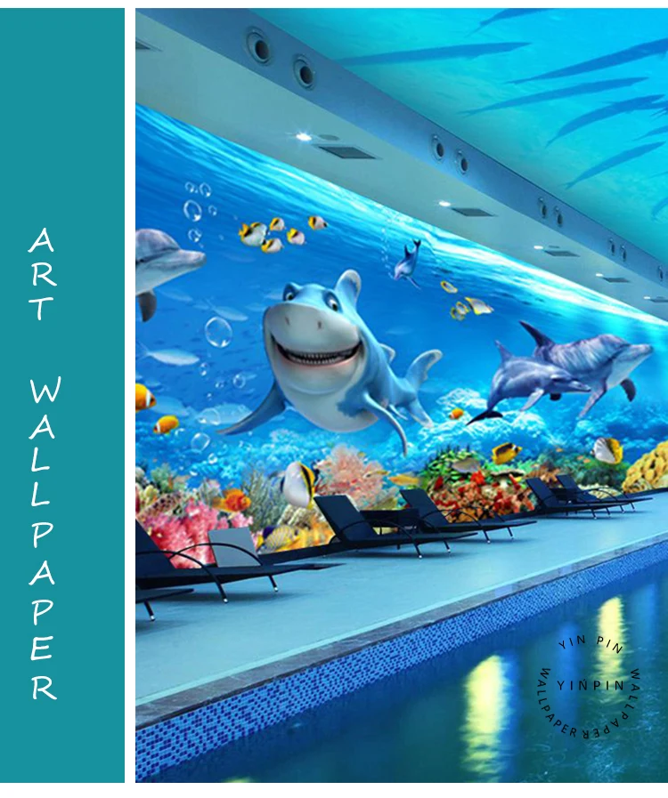 3D Ocean Theme Mural for Swimming Pool & Children's Room