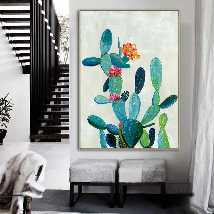 Abstract Cactus Painting