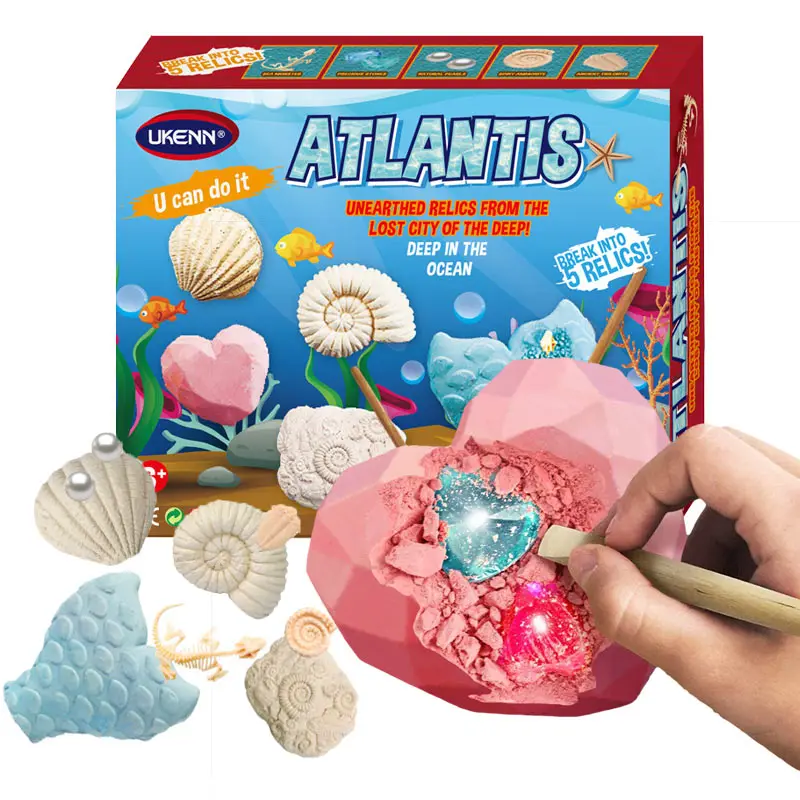Funny Pirate Treasure Ocean Fossils Excavation Kit