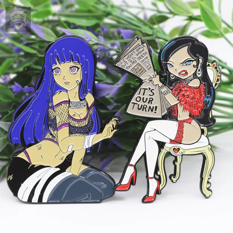 Customized Color Personalized Super Sexy Pin Design Hard Gold Enamel Pin Sexy Buy Sexy Enamel