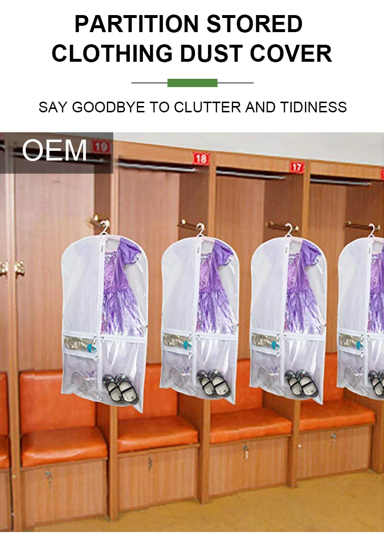 Dance Costume Bags Foldable Garment Bags With 3 Zipper PVC Pockets for ...