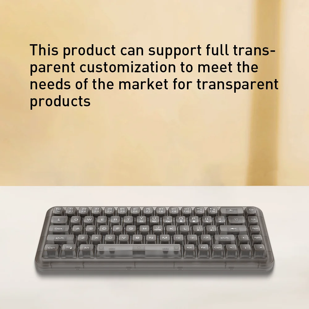 Mini Custom ABS Doubleshot Keycaps - 68 Keys Wireless Keyboard