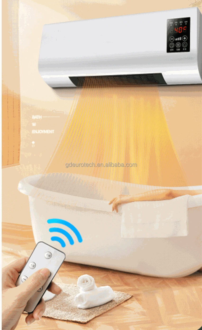 2000W PTC Wall Mounted Electric Heater with Remote Control
