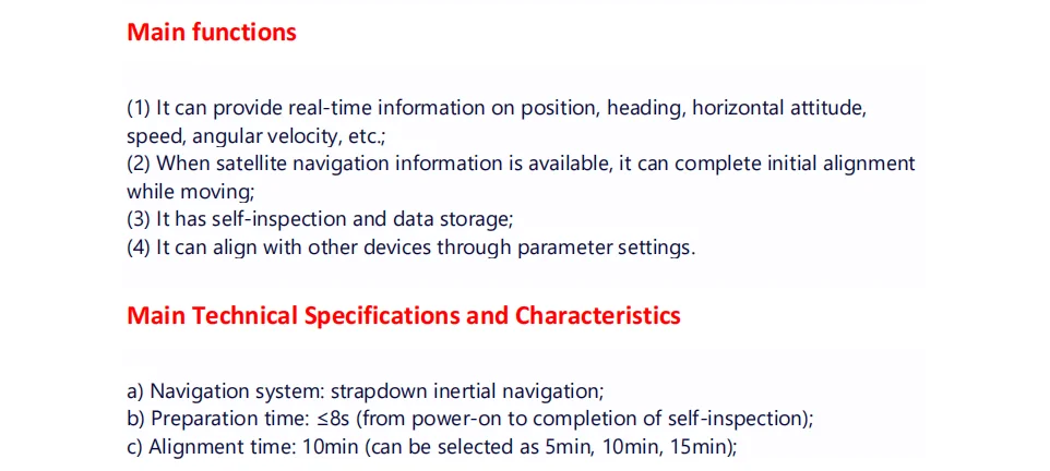 SDI-150 Laser Gyro Inertial Navigation System - Maojiexin
