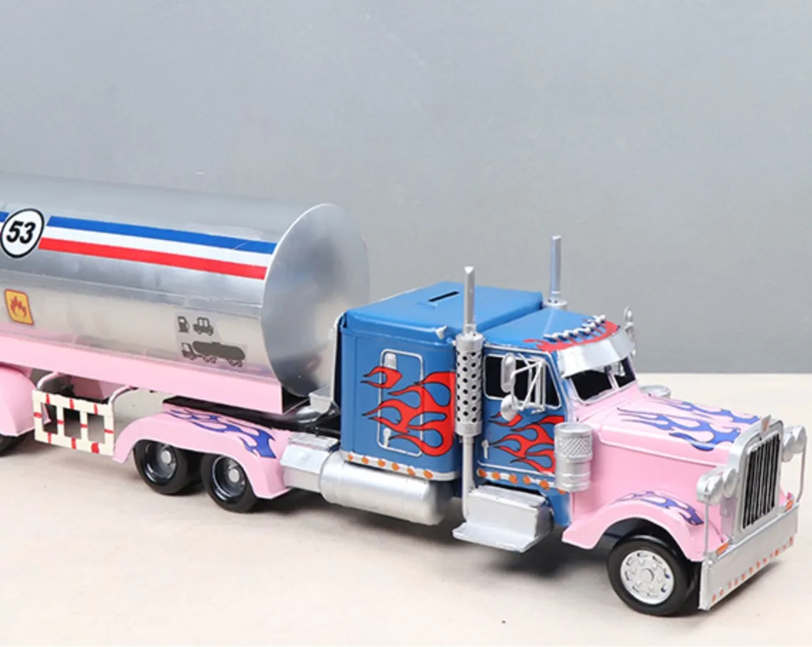 Model Toys Engineering Oil Tanker Truck Toy Iron Handmade Truck Model ...