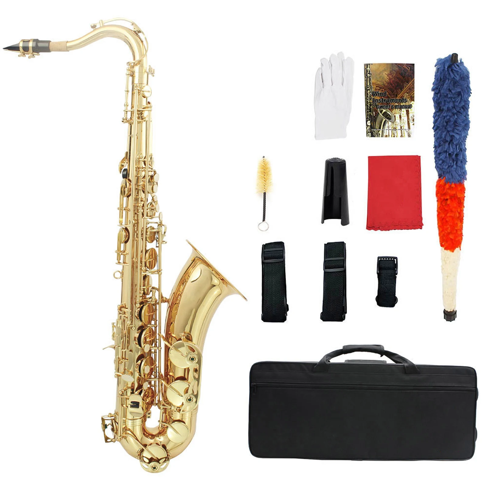 Professional Bb Saxophone with Carved Pattern Pearl White Shell Buttons