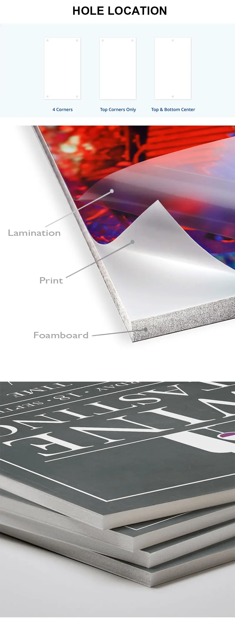 Custom Print Sign Foamcore Board 3mm 5mm 10mm PVC Foam Board Printing