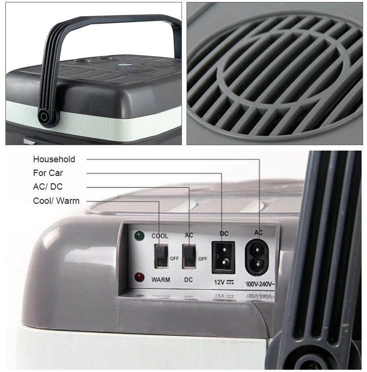 Portable Electric Car Cooler Box 12v 45 Liter Cooler Box with Wheel ...