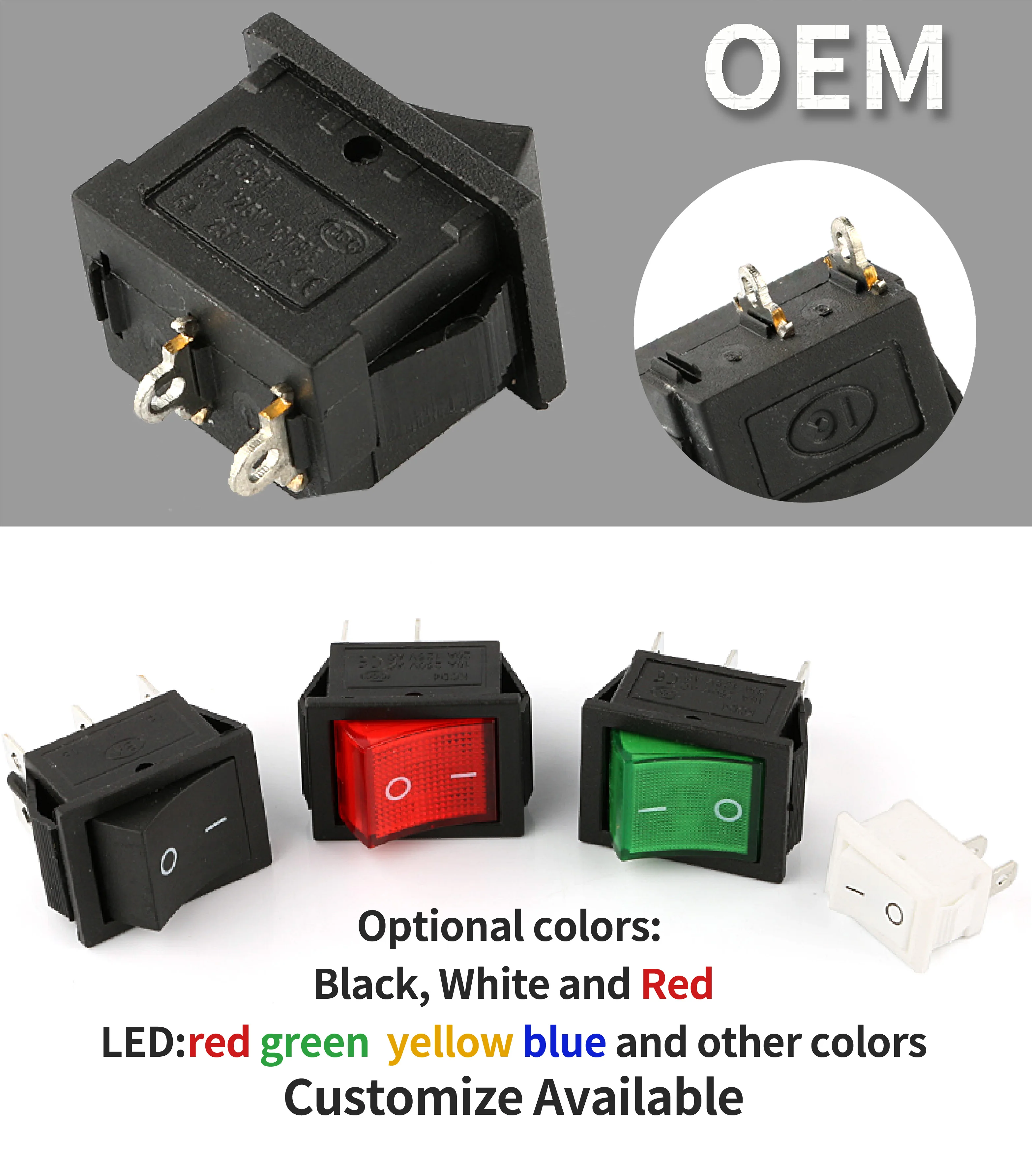 Rocker Switches T85 16A 250V 4PIN - Reliable ON-OFF Control