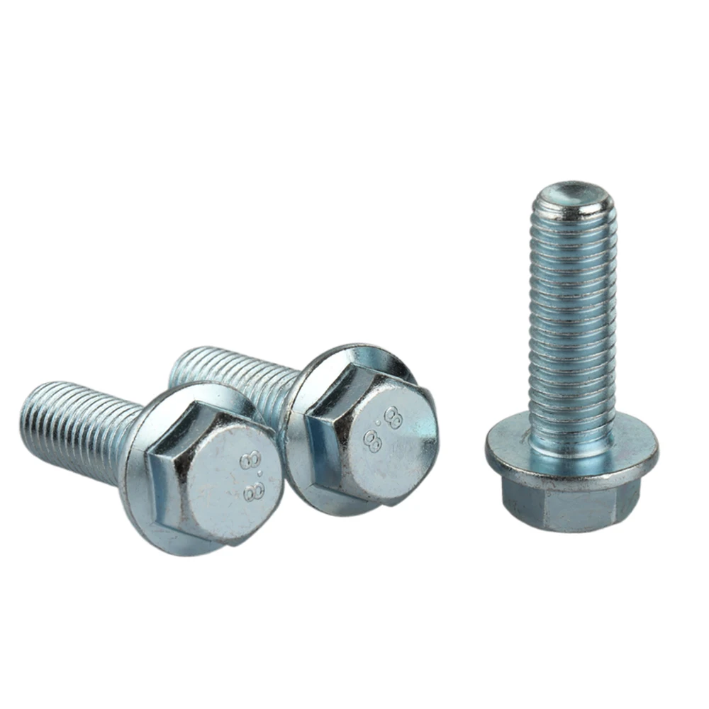 Din6921 M4-m20 Flanged Hexagon Head Bolts Rivet Galvanized Nuts And Bolts Screw Fastener ...