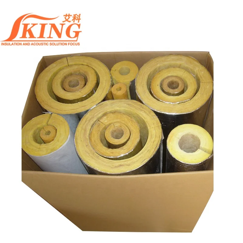 Isoking Building Glasswool Pipe Section Insulation Preformed Glass Wool ...