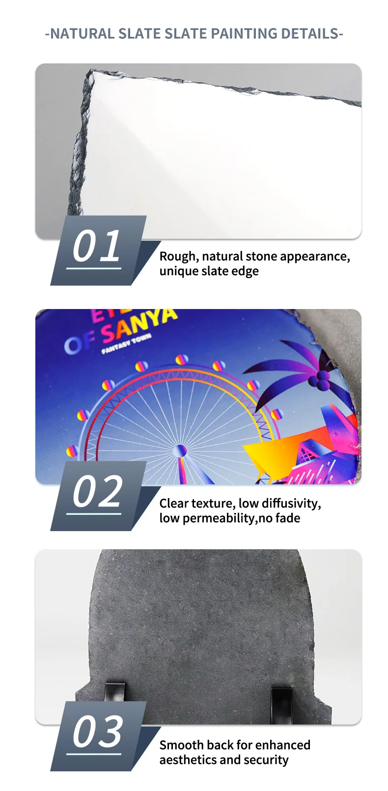 Factory Rectangle 15*20cm Sublimation Photo Slate Frame Plate Glossy ...