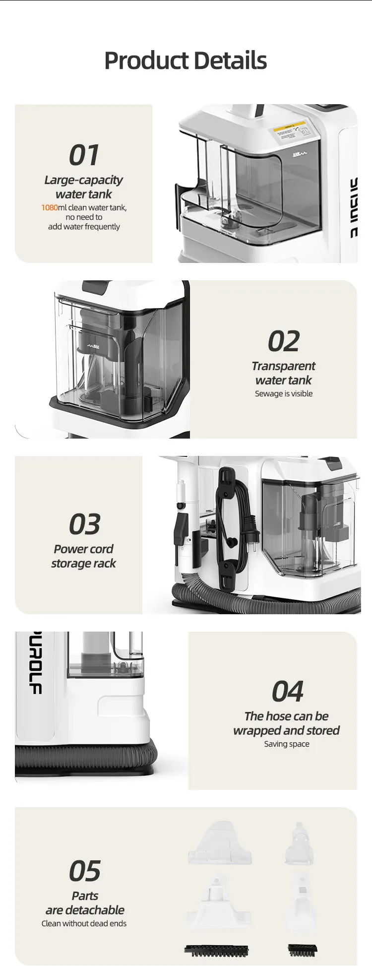 Portable Handheld Electric Pet Spot Wet And Dry Fabric Carpet Sofa ...