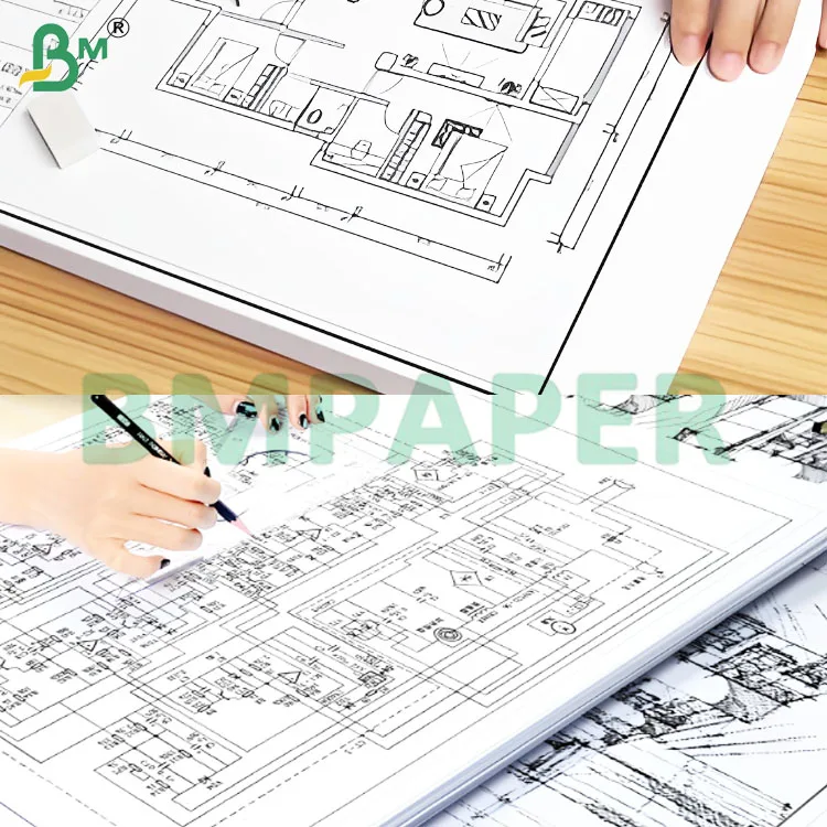 20lb 2 Inch Core CAD White Bond Paper for Engineering Printing and ...
