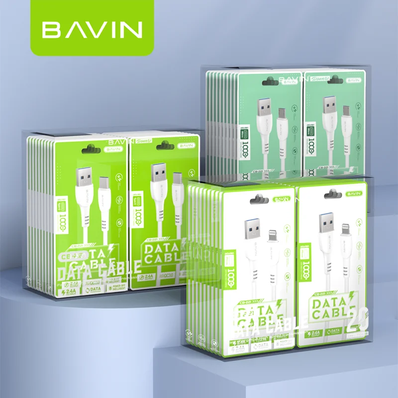 Bavin Custom Logo Factory Wholesale Price 2.4a Micro Usb Type C 1m ...