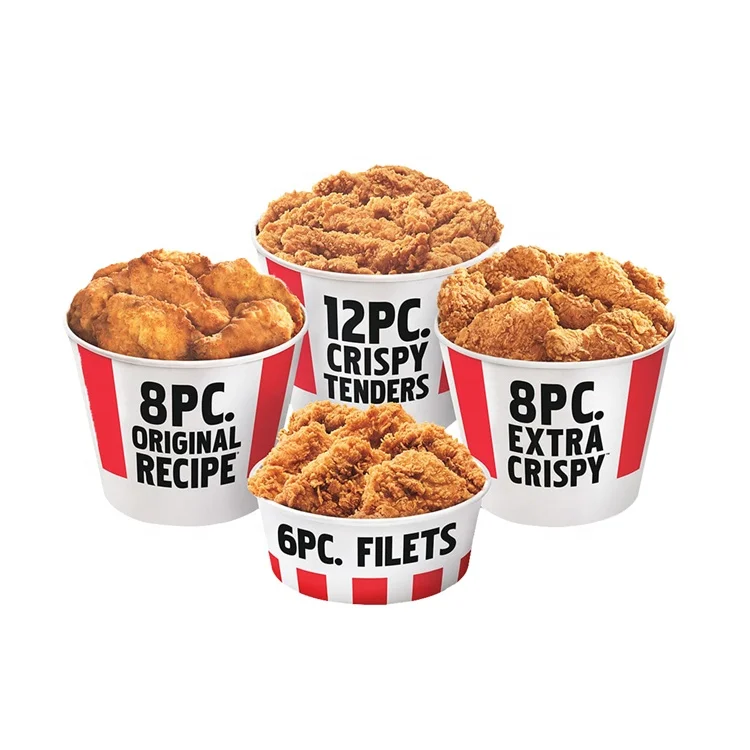 Large Capacity Custom Fried Chicken Paper Bucket Take Away Food ...
