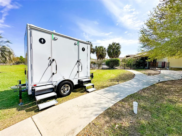 Luxury Portable Toilet Trailer: Modern Mobile Bathroom Unit for Outdoor ...