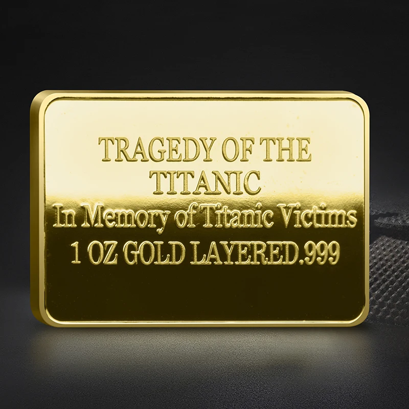 Custom Golden Square Engraved Creativity Commemorative Coin Gold Plated ...