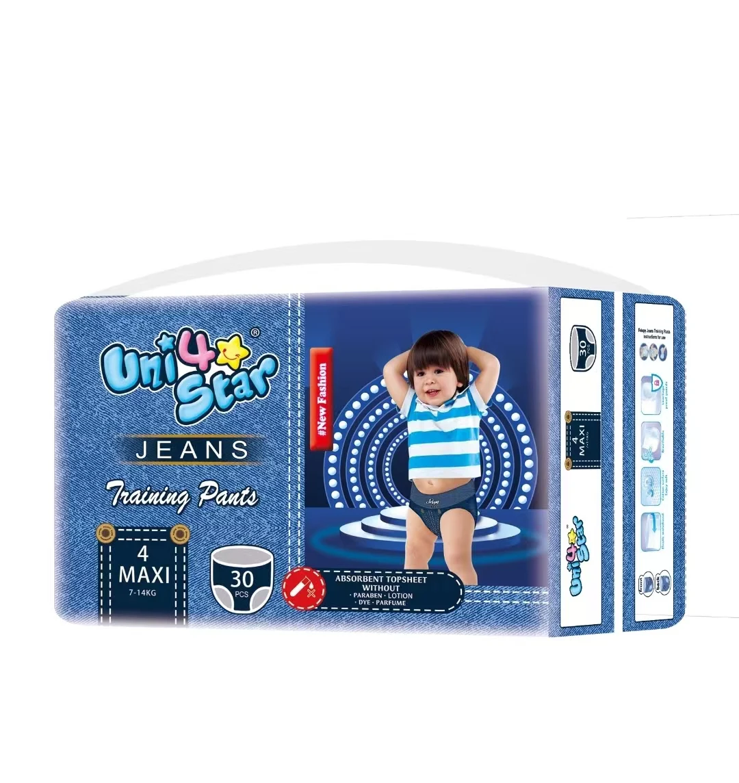 Free Sample Fashion Jeans Pants Disposable Baby Diapers China Factory ...