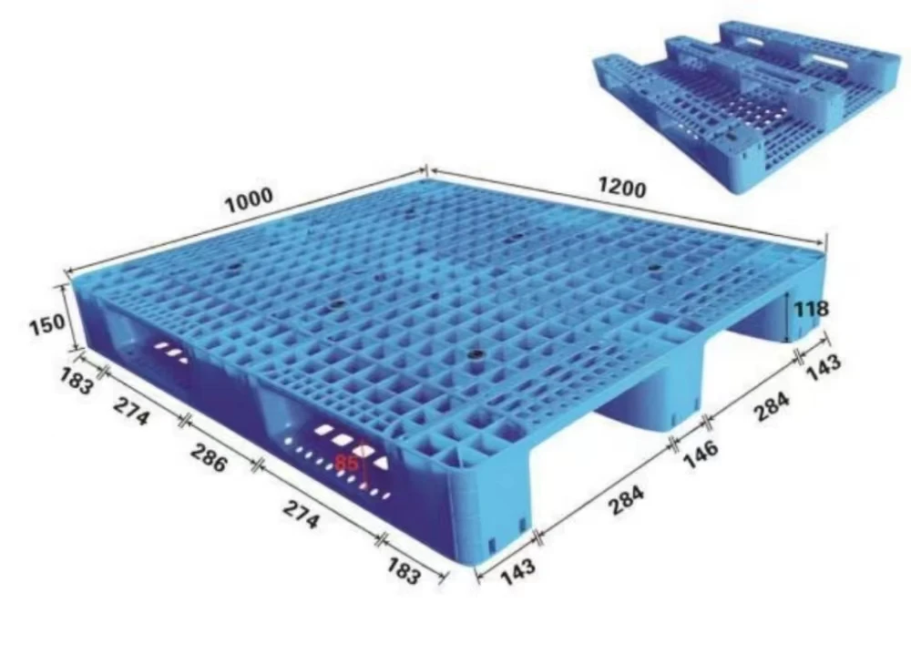 Durable and Eco-Friendly Large Plastic Pallets 1100x1100x150mm