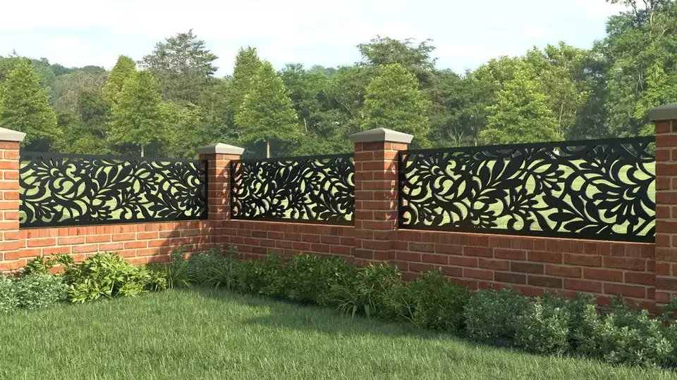 1800x300mmx 10mm Wpc Cnc Cut Wpc Folding Privacy Screen Pvc Garden ...