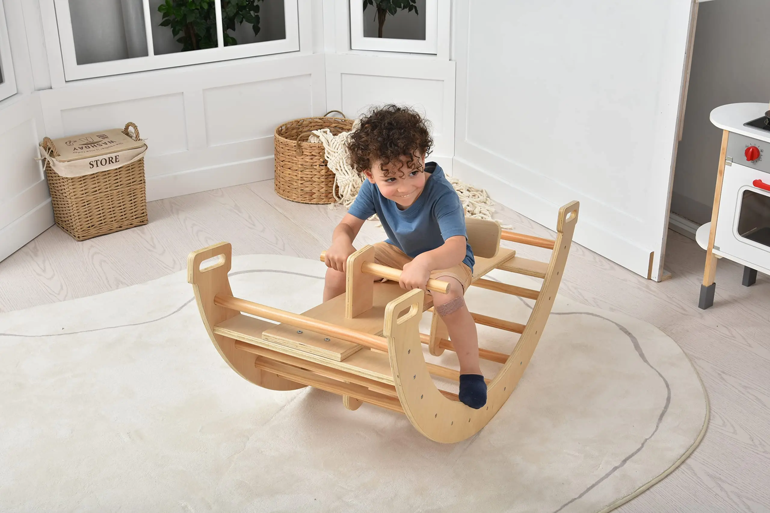Montessori Furniture Sets - Wooden Rocking Chair Board