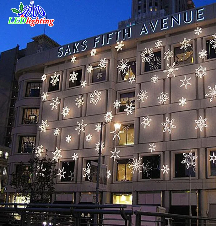 Outdoor Snowflake Led Rope Light 2d Motif Christmas Decoration With ...