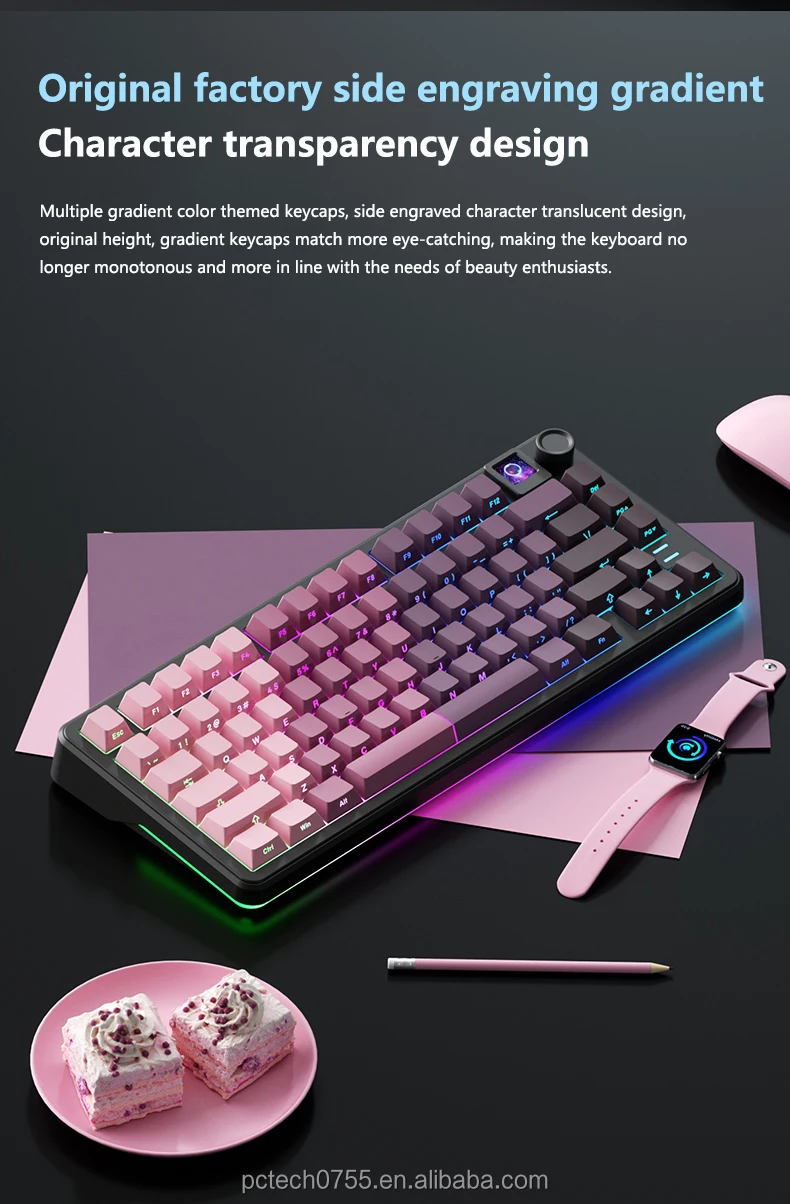 WEIKAV WK75 Gaming Keyboard - Wireless, RGB, and Customizable