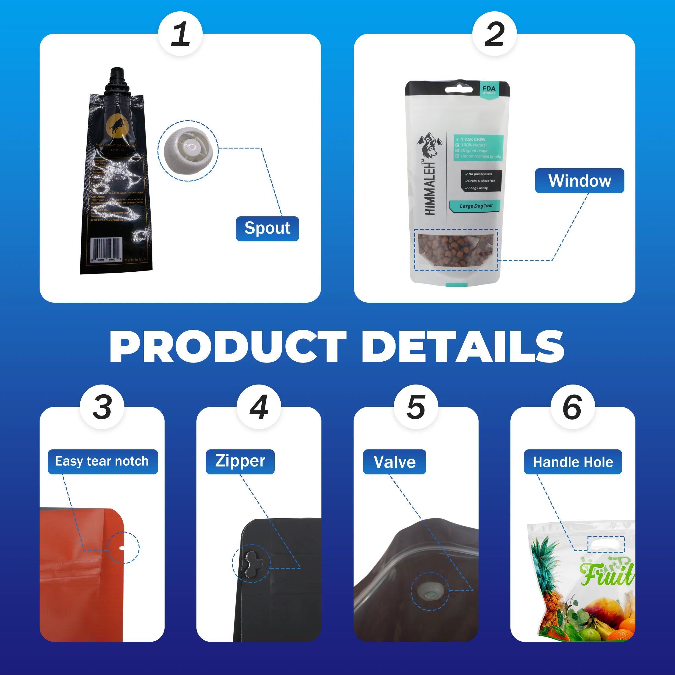 Custom Laminated Heat Seal Snack Bar Packaging Back Side Seal Plastic ...