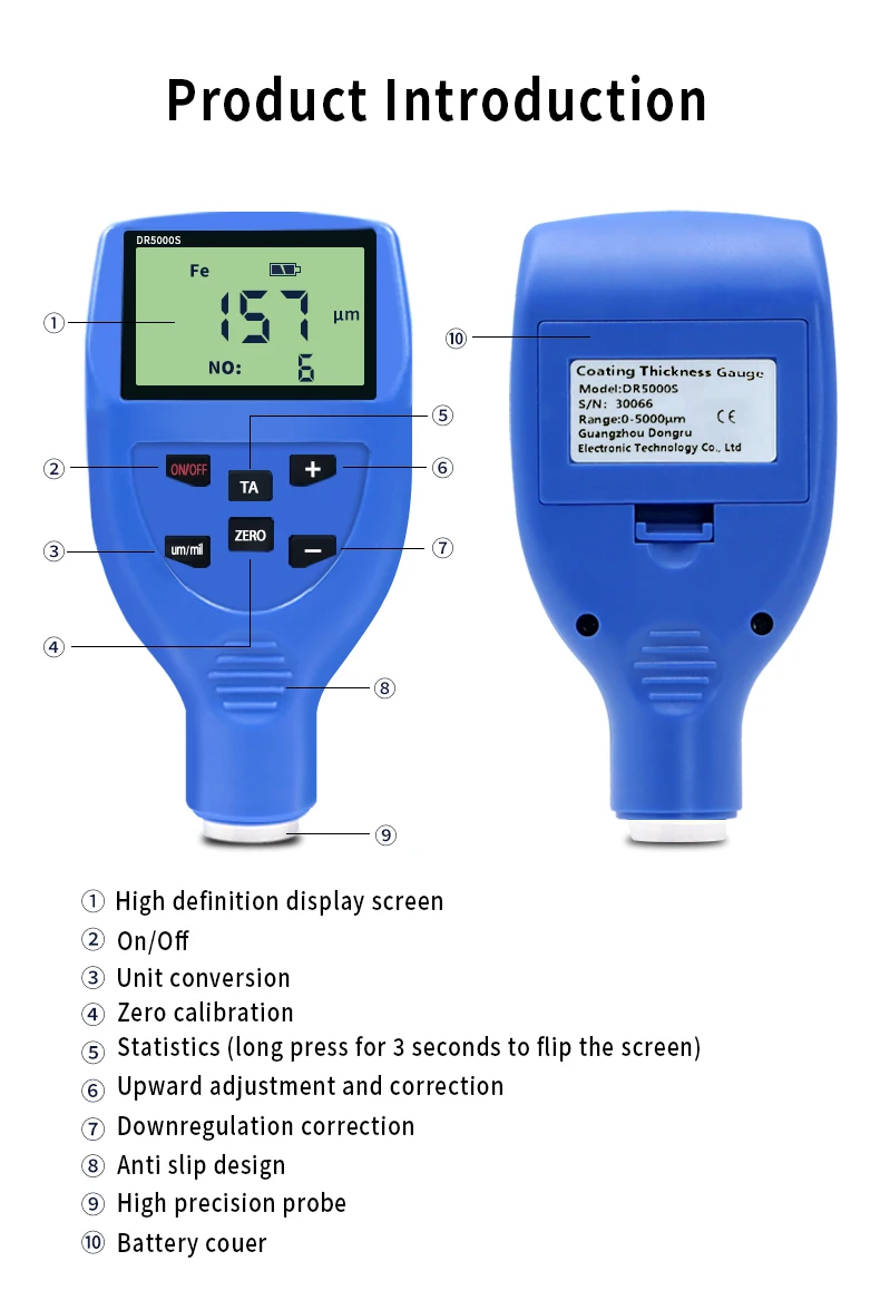 DR5000S Coating Thickness Gauge - Precision & Reliability