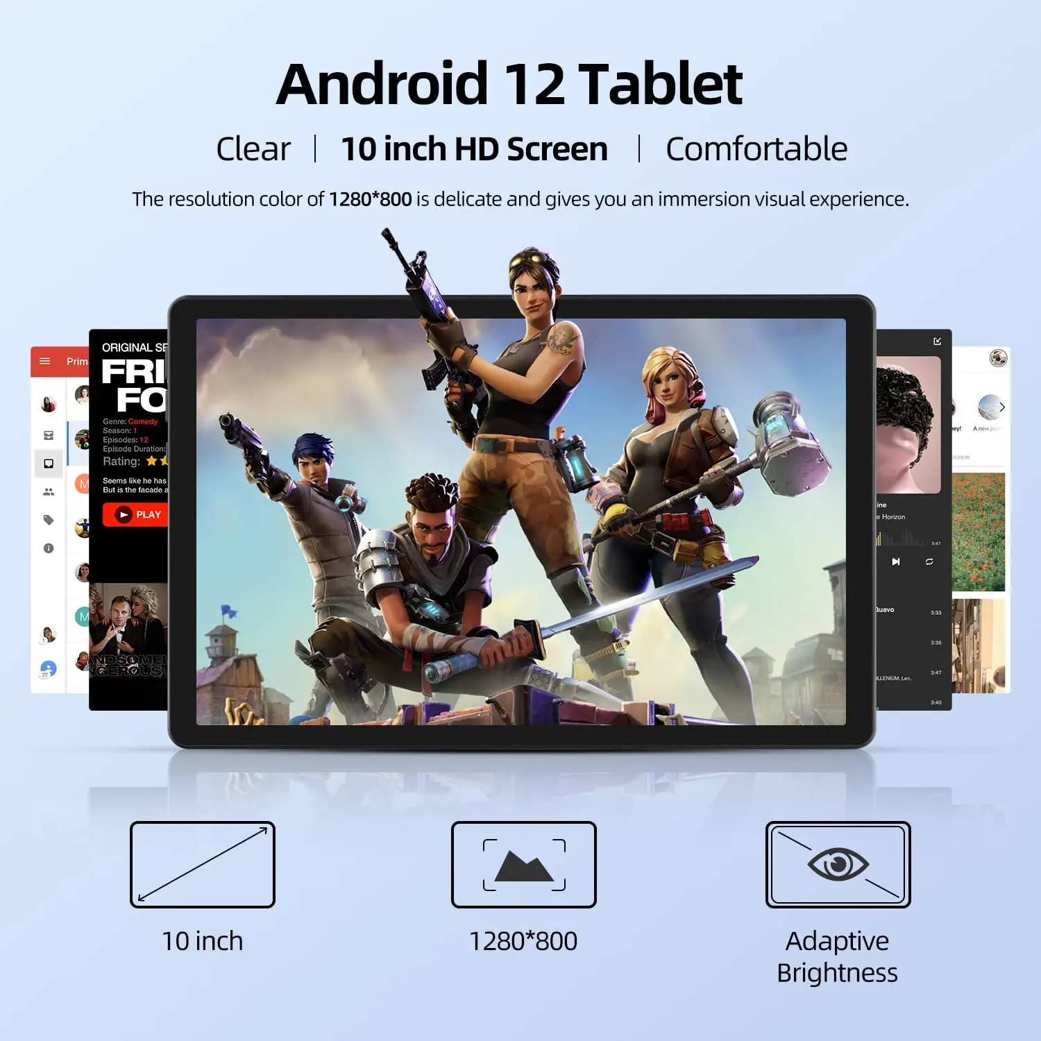 Tablet 10 Inch Android 12 Tablet With 4gb Ram 64gb Of Storage,Quad-core ...