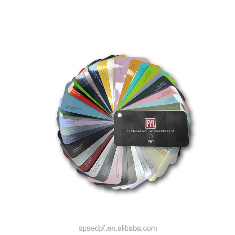 Premium PPF Sample Color Swatches Classical PET Vinyl Whole Series Wrap ...