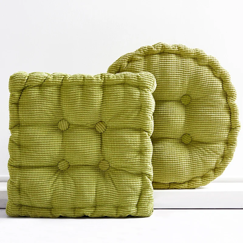 Large Round Square Floor Seat Cushions & Pillow Velvet Tufted Outdoor ...