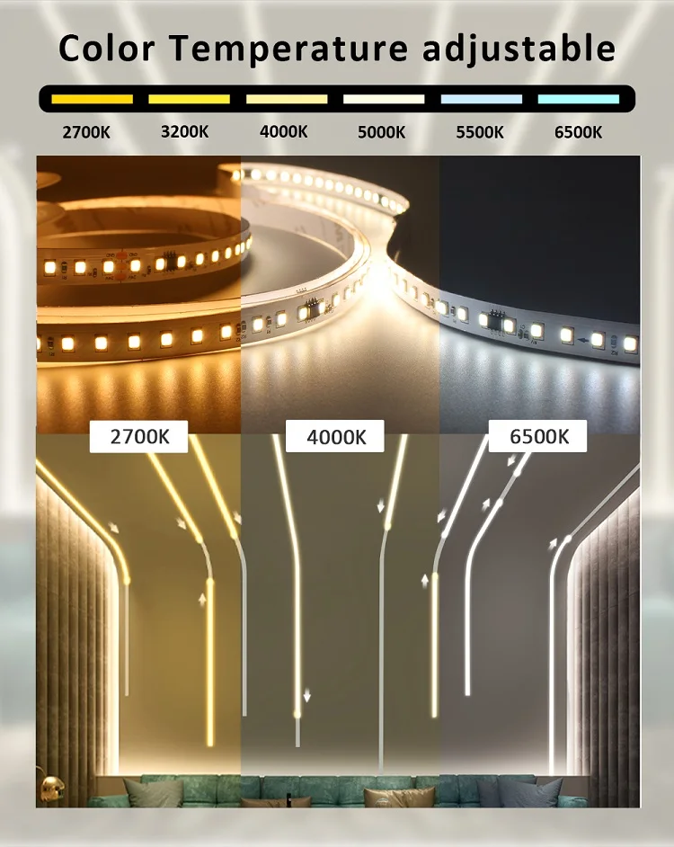 Dual Color CCT Chasing Running Water Warm Cool White Digital Led Strip ...