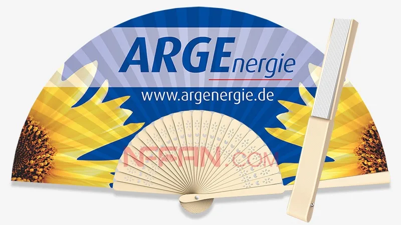 Nffan Diy Advertising Paper Folding Hand Fans Bamboo Skeleton ...