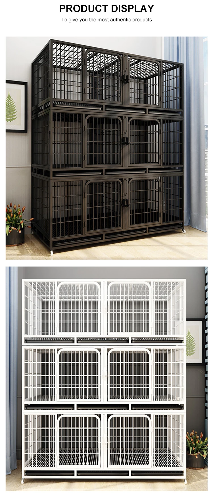High Quality Indoor Galvanized Square Pipe Villa Cat Cage