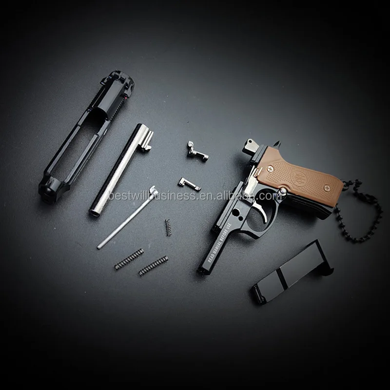 Beretta 92F Toy Gun Model - Disassemble Keychain Metal Pistol