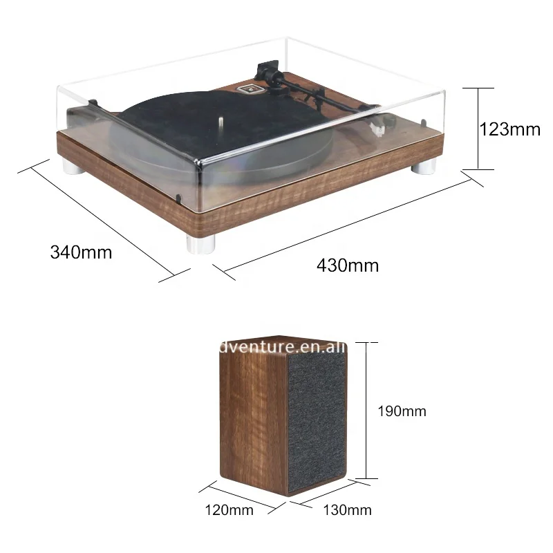 Modern Home Audio Vintage Record Player Multi-functional With Dust ...