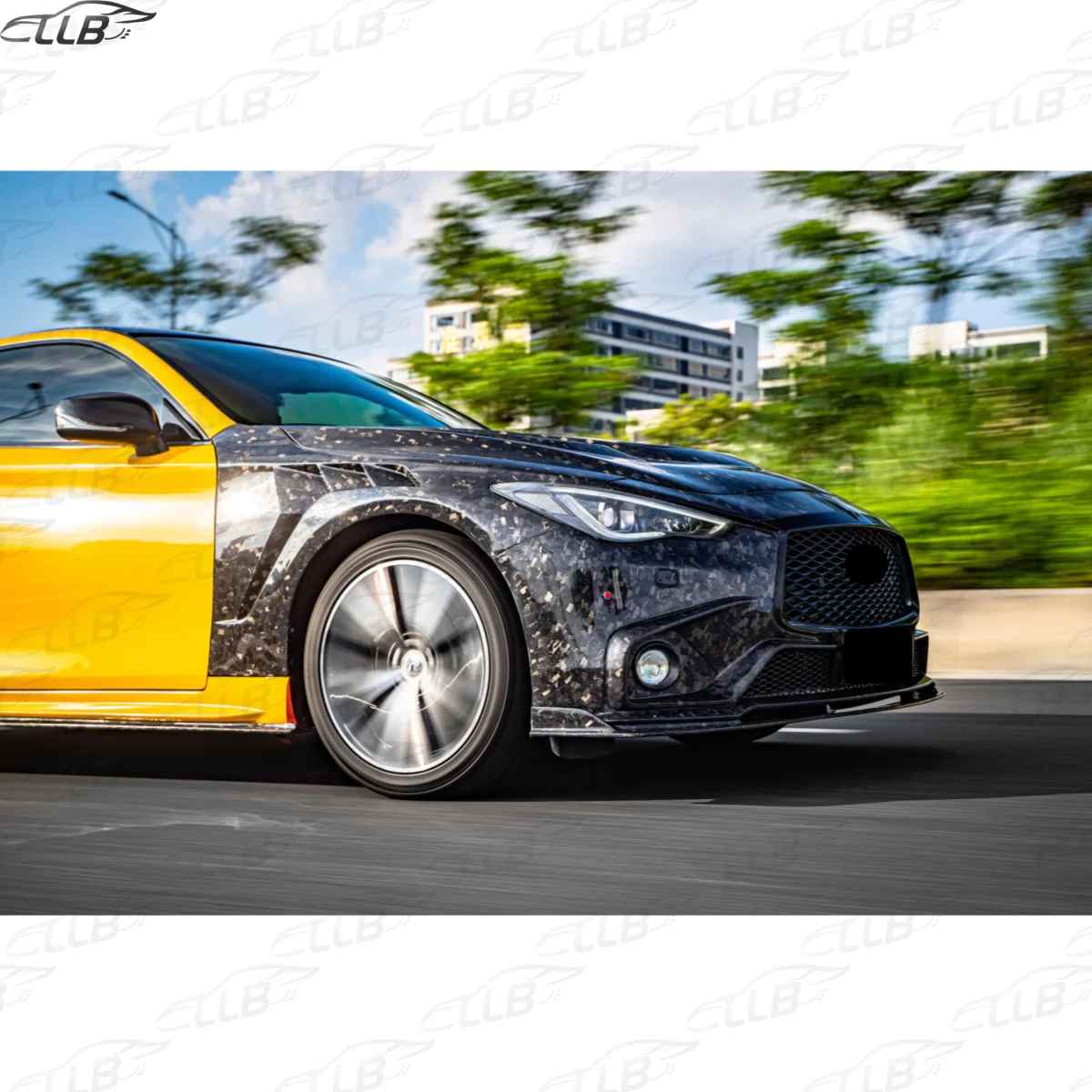 Infiniti Q60 Q60S Carbon Fiber Front Bumper - New Body Kit