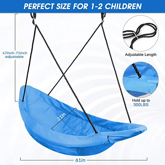 Canoe Tree Swing For Kids And Adults Flying Outdoor Indoor Saucer ...