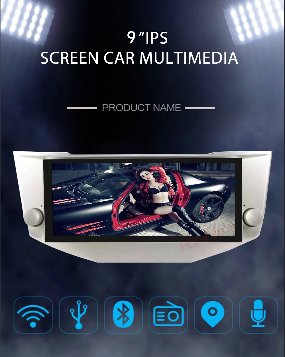 Kirinavi Big Screen Android 10.0 9'' Car Multimedia System For Lexus Rx ...