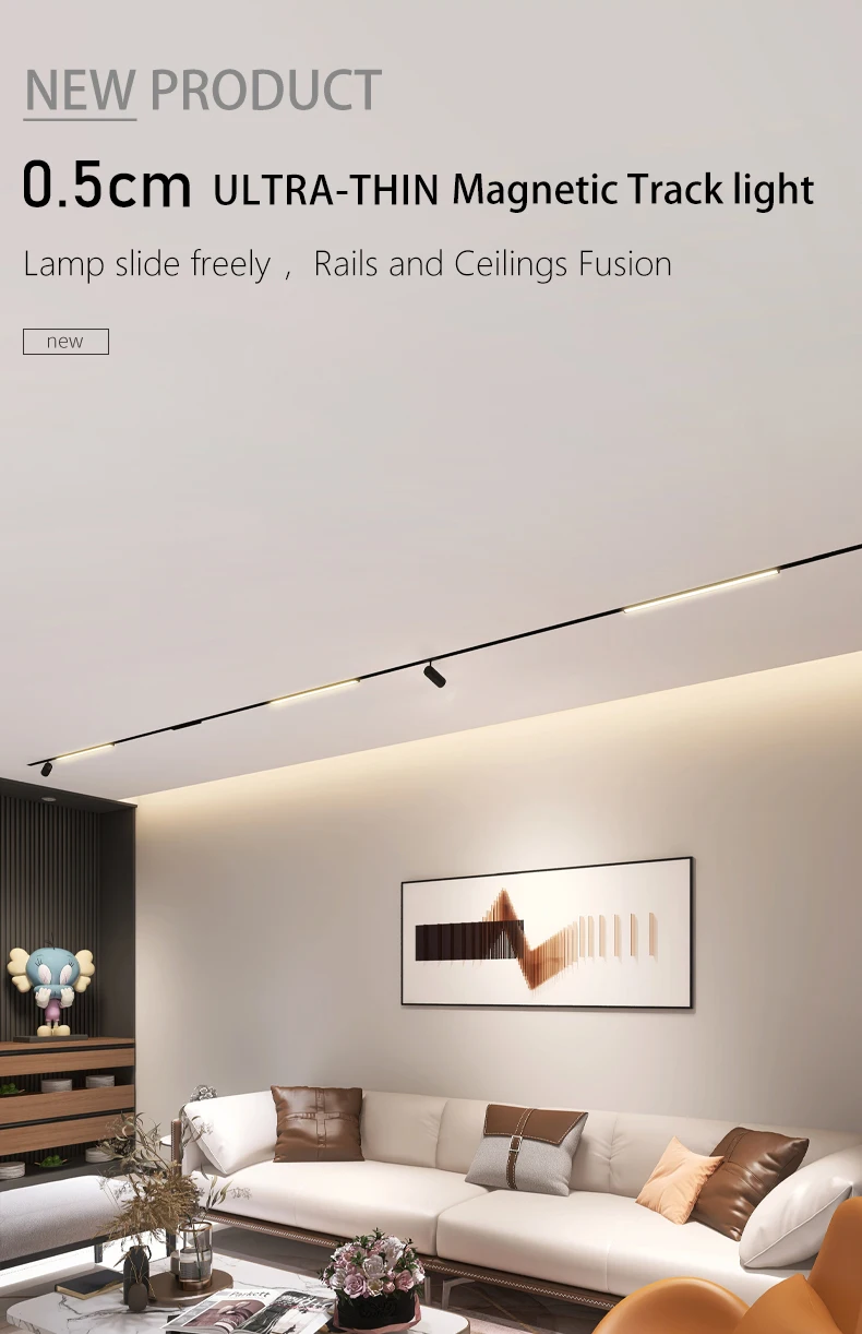 Imked Slim Magnet Track Light 48v Mini Ceiling Surface Mounted Led ...