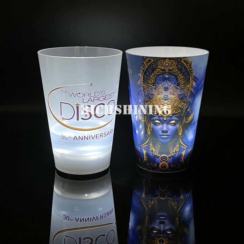 RICHSHINING LED Flashing Plastic Cups Activated for KTV Nightclub Party ...