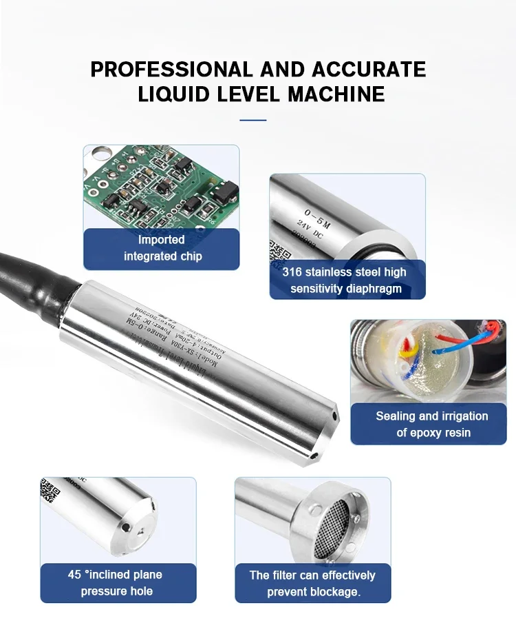 Oem Water Level Sensor 4-20ma Fuel Level Monitoring Fuel Tank Level ...