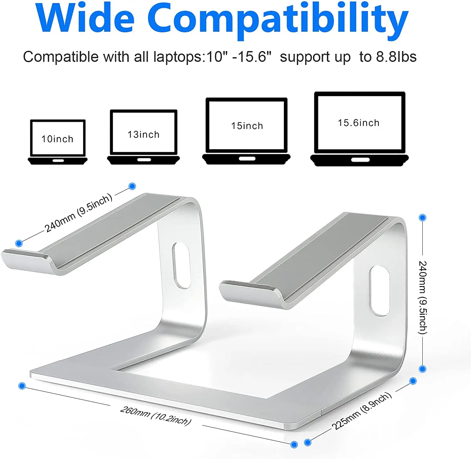 Aluminum Laptop Stand Ergonomic Table Stand Holder Notebook Stand ...