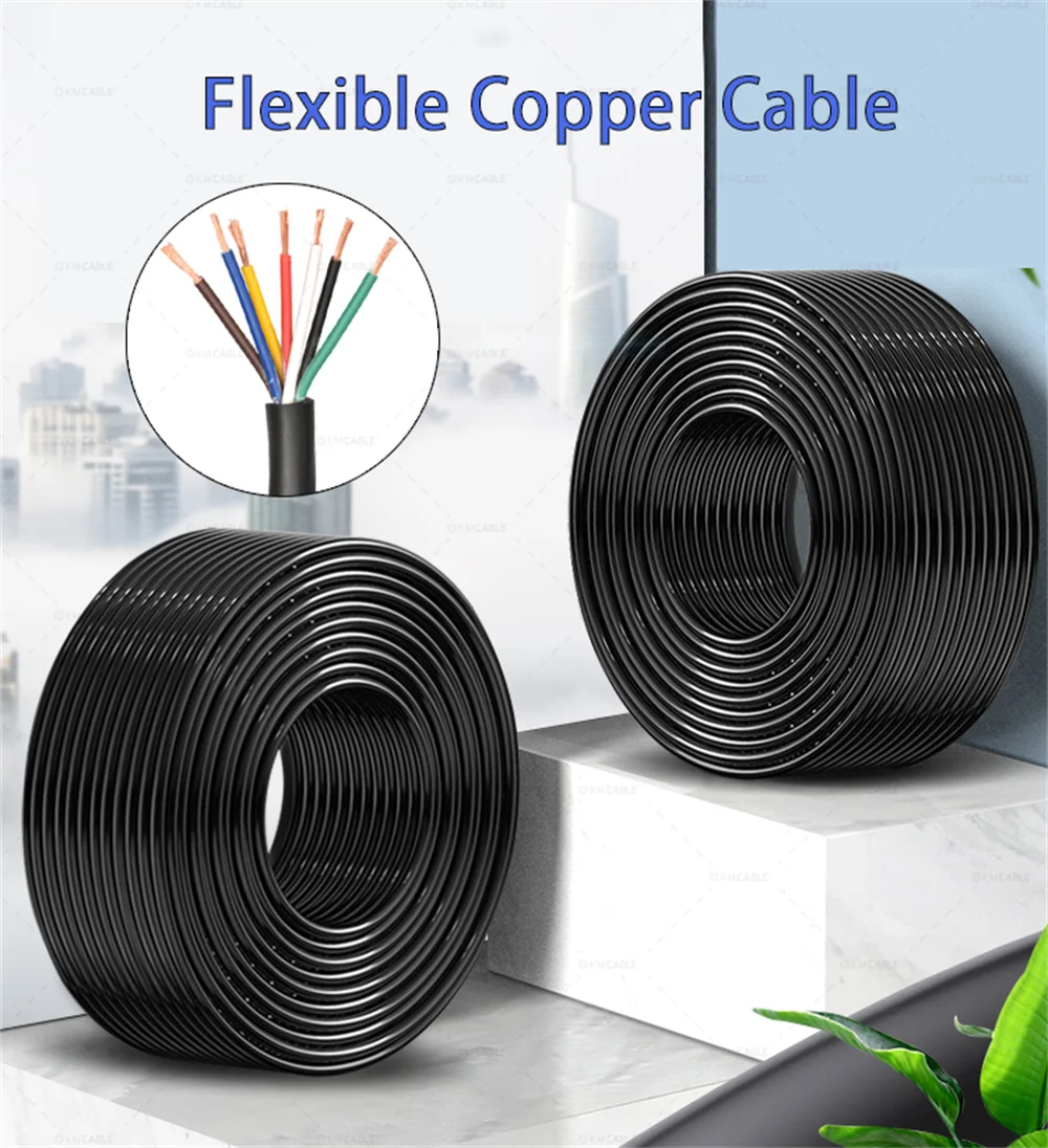 16 18 20 22 24 Awg Gauge Electrical Wire UL2464 Extension Cable 2 3 4 5 6 Core Oxygen Free ...