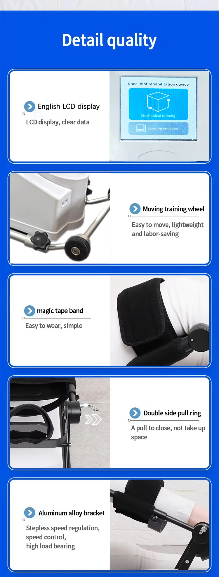 Rehabilitation CPM Machine - Knee, Ankle, and Hip Therapy