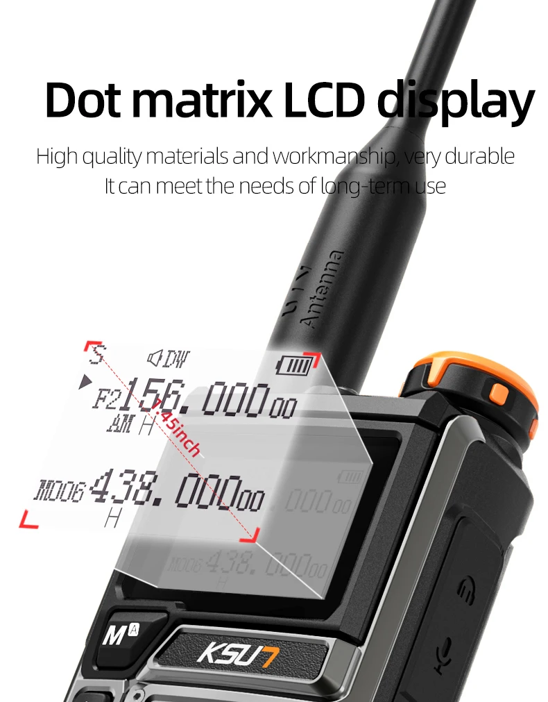 2023 Ksun Uv60d 3-5km 144-520mhz Fm Cb Ham Two Way Radio Air Band ...